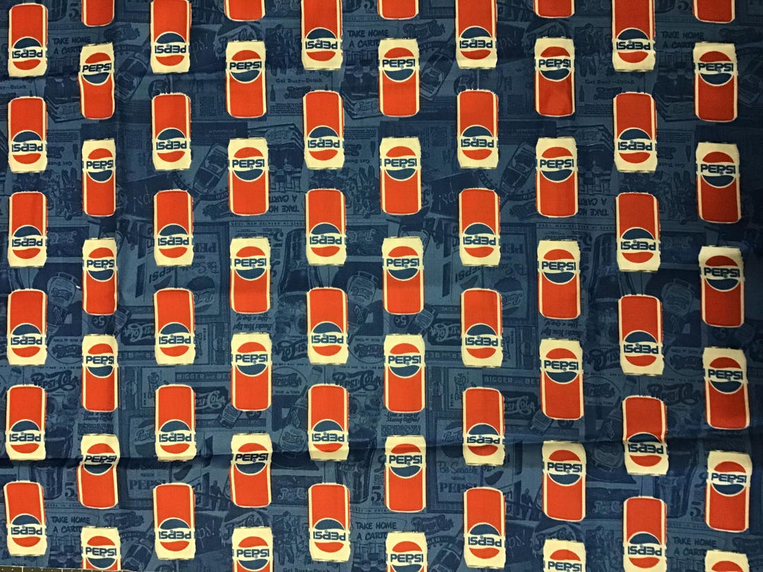 Pepsi Cola by Camelot Fabrics (2012). Sold by the Piece. Vintage, Rare ...
