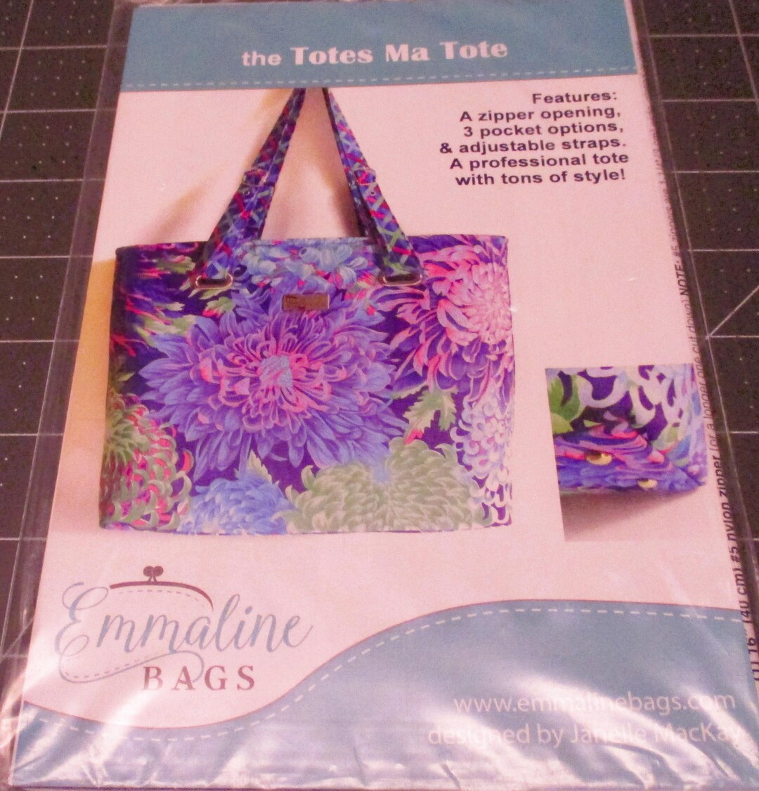 The Totes Ma Tote Pattern by Emmaline Bags. Pattern Only. Finished Tote ...