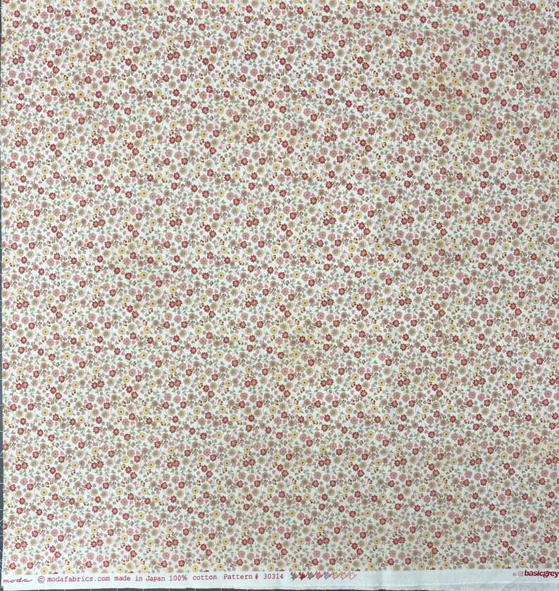 KISSING BOOTH Basic Grey Vintage Moda Fabrics 2012. 100% Cotton. 7 ...