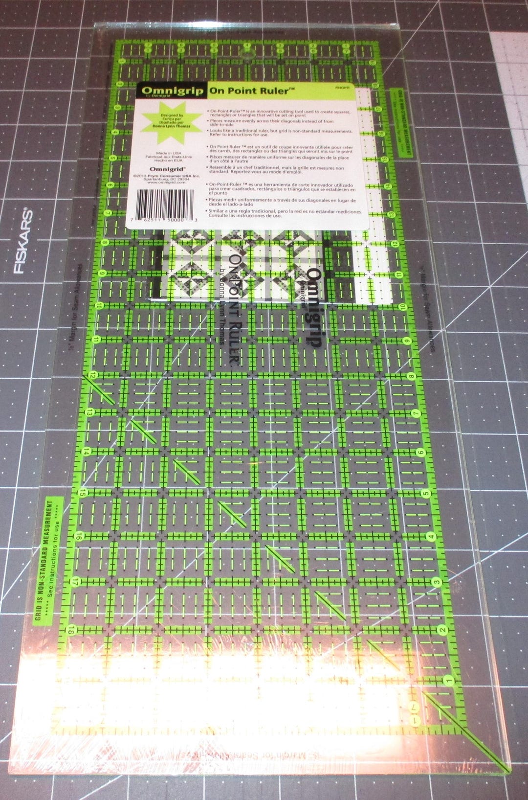 OMNIGRIP on Point Ruler. Designed by Donna Lynn Thomas. Quilt MATH Mad ...