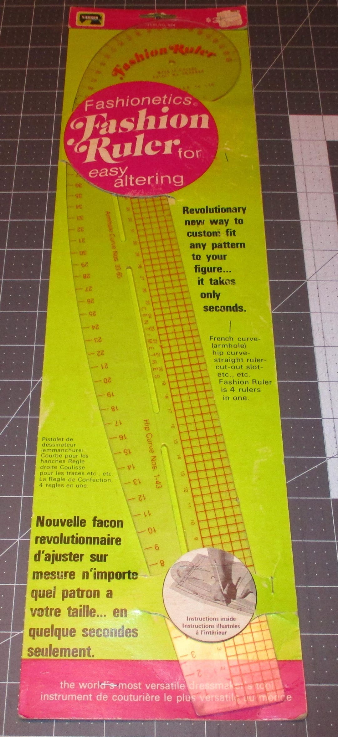 FASHIONETICS Fashion Ruler for Easy Altering. Vintage 1970's - 4 Rulers ...