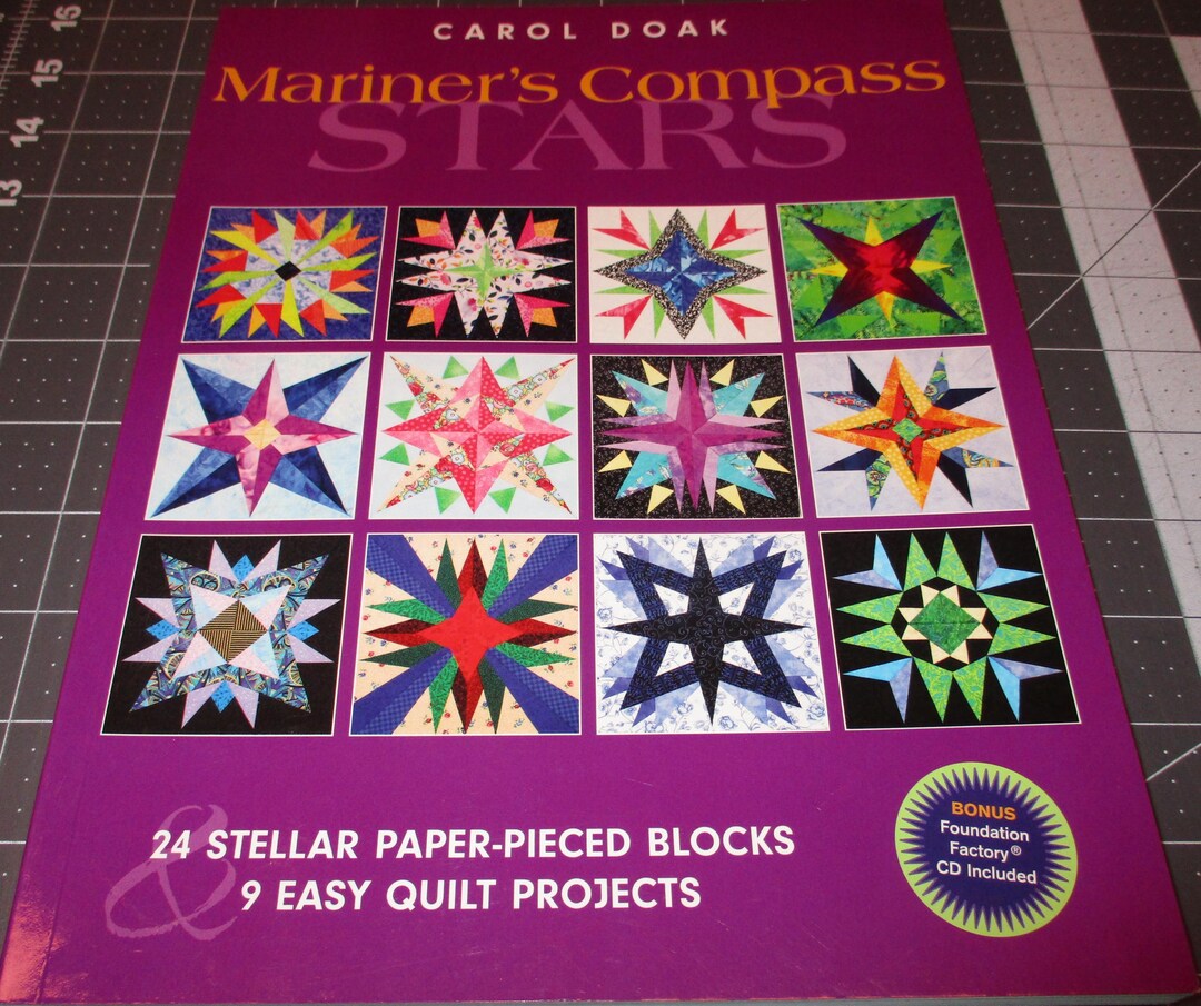 Mariner's Compass Stars by Carol Doak. Vintage Quilt Book. New ...