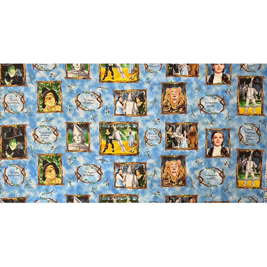 THE WIZARD of Oz Picture Frames Quilting Treasures & Turner Co.-100% ...