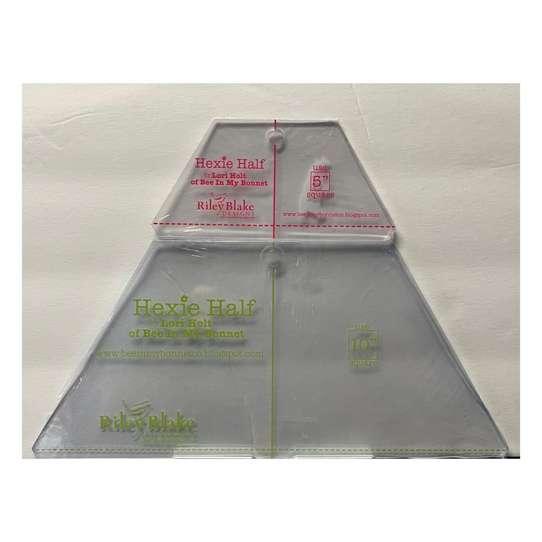 HEXIE Half Ruler Set Lori Holt #STRULER-4196 Ruler Sizes: 5" and 10 ...