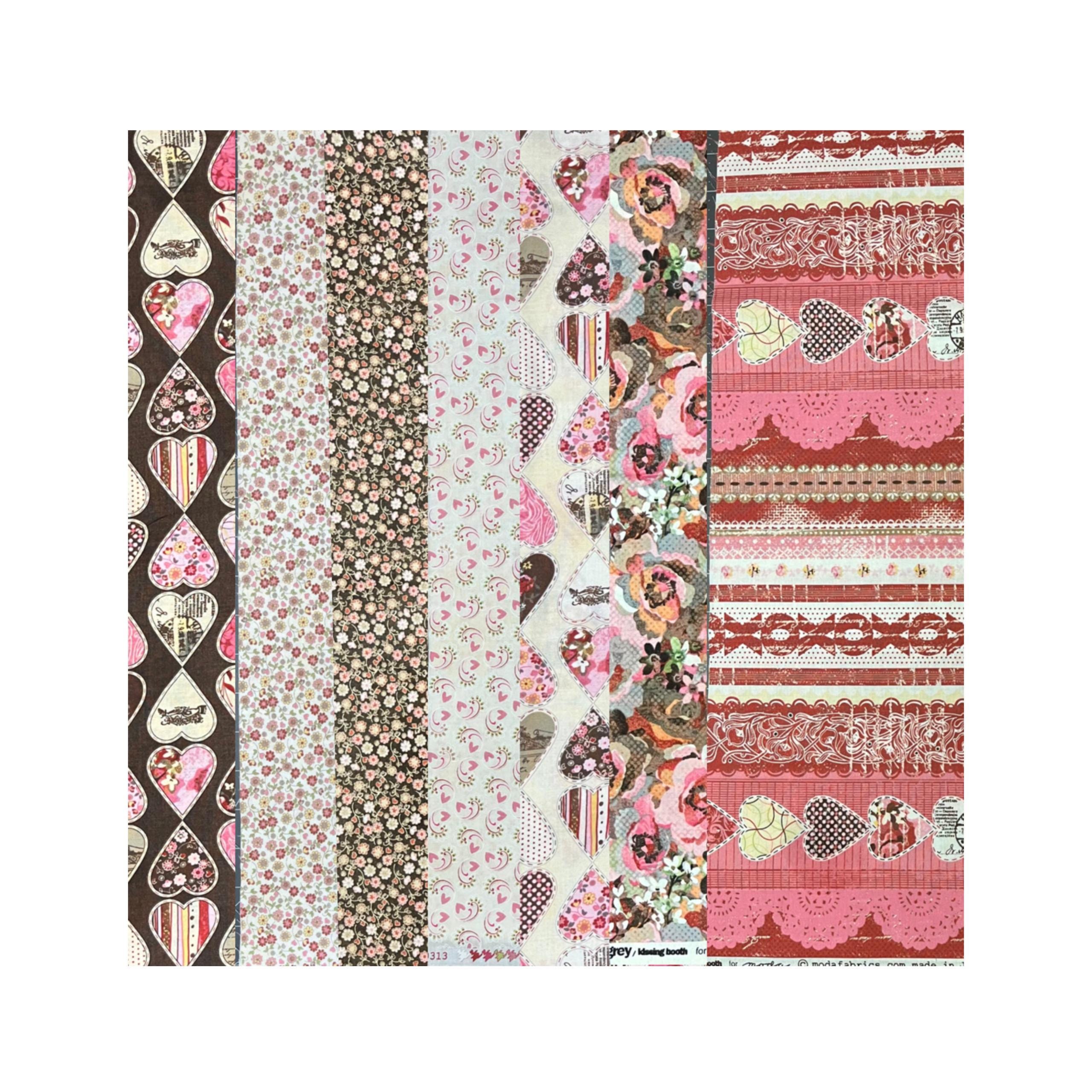 KISSING BOOTH Basic Grey Vintage Moda Fabrics 2012. 100% Cotton. 7 ...