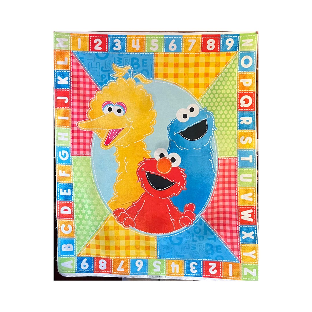 Elmo Sesame Street Workshop Big Bird and Cookie Monster. Vintage 100% ...