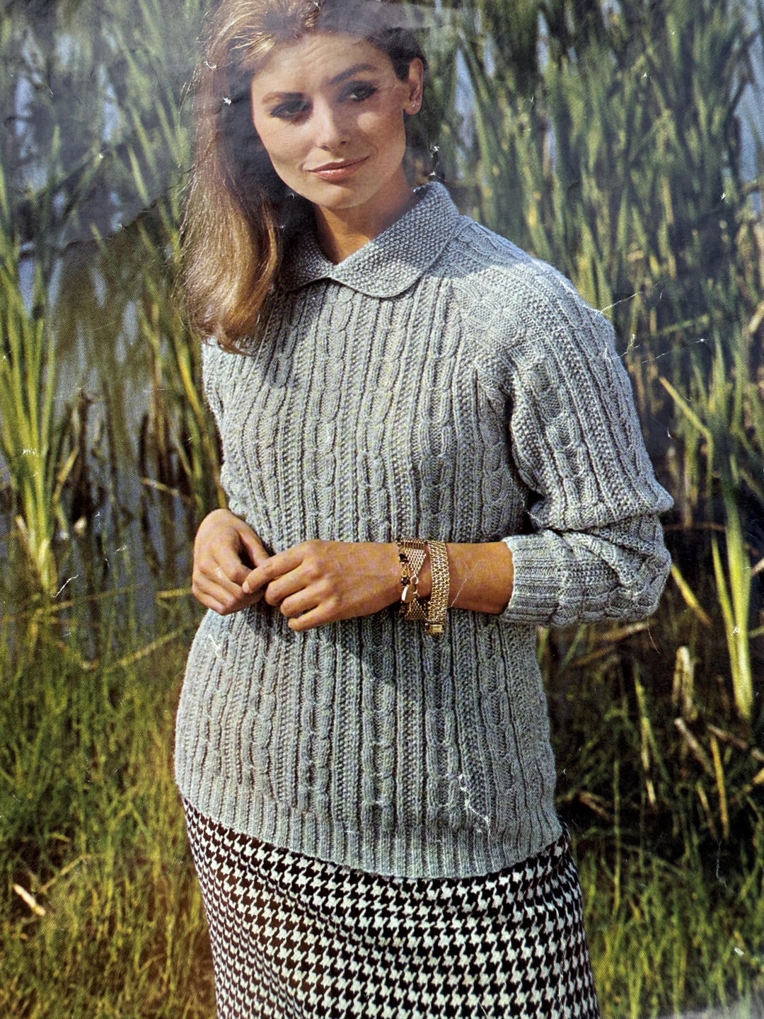 Vintage Knitting Pattern Patons “fiona” Sweater Shetland Look PDF ...