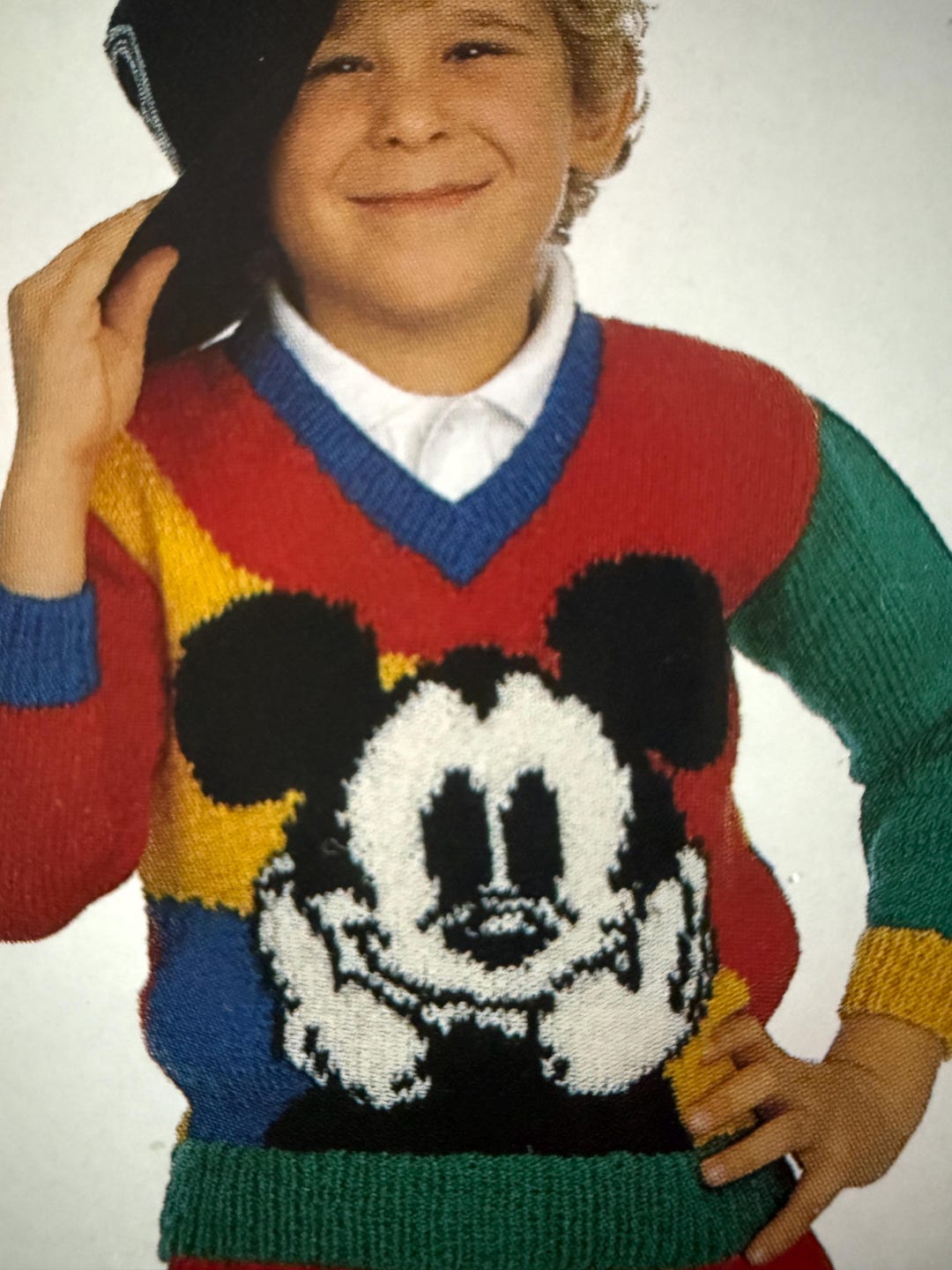 Vintage Mickey Mouse Sweater Knitting Pattern, 1992 (PDF Download) - Etsy