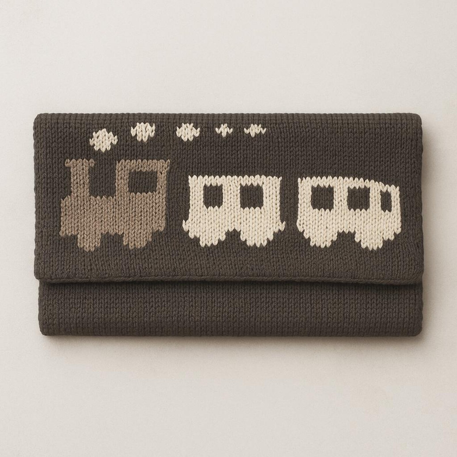 Vintage Train Knitting Pattern PDF: Retro Clutch Purse (digital ...