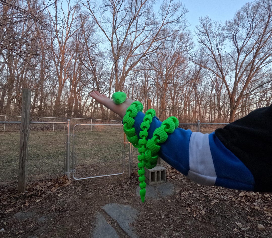 4 Foot 3D Printed Flexi Snake- Display, Wear, or Play With - Etsy