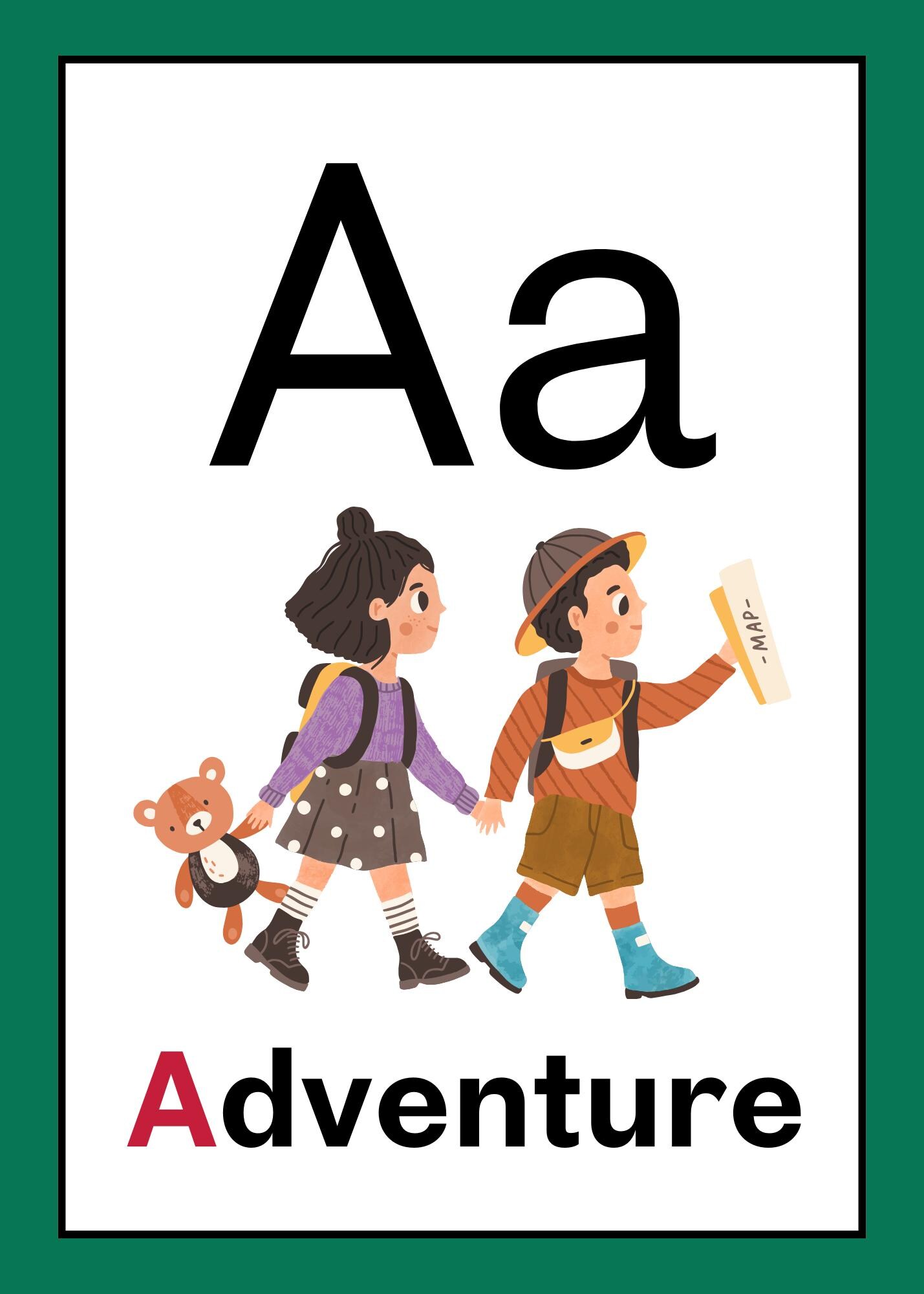 Summer ABC Flashcards | Printable Educational Activity for Kids - Etsy