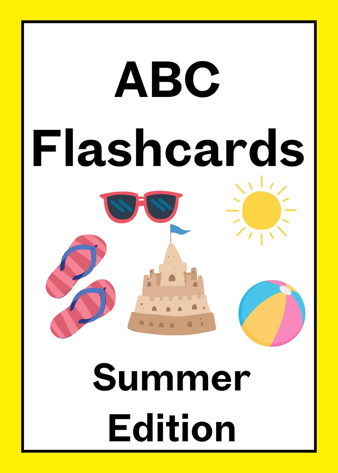 Summer ABC Flashcards | Printable Educational Activity for Kids - Etsy