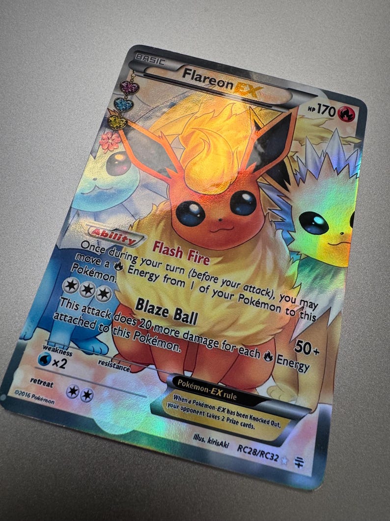Flareon EX Pokemon Proxy RC28 Radiant Collection Legendary Treasures ...