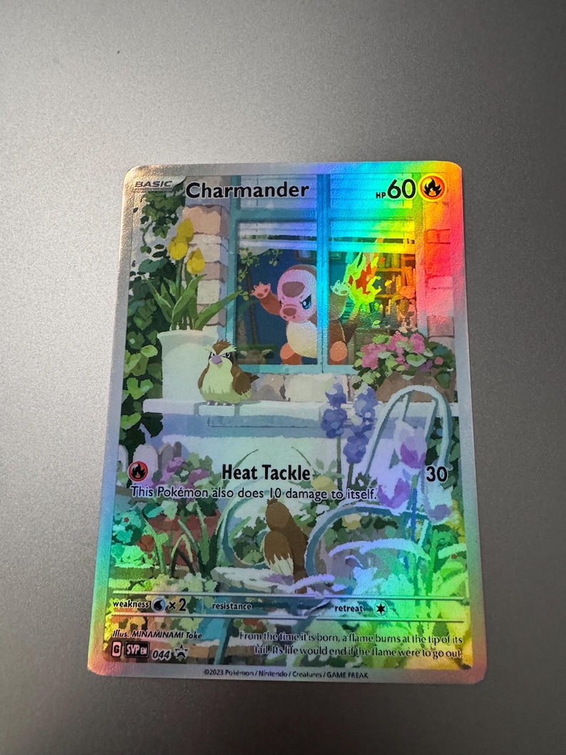 Holographic Charmander Pokemon Proxy Card Full Art S&V Not Real Novelty ...