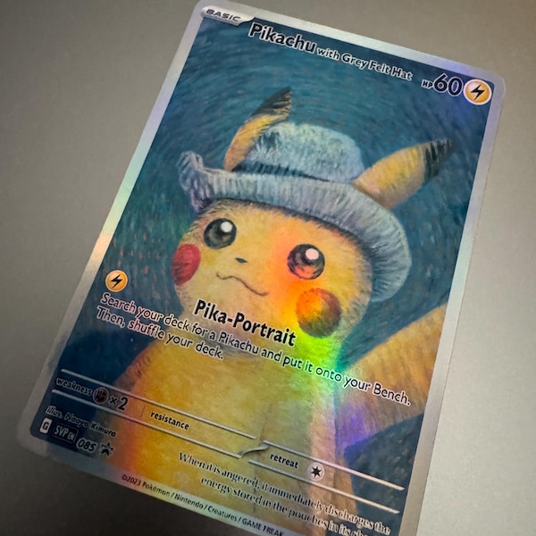 Pikachu Grey Felt Hat - Etsy