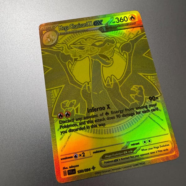 Rainbow Rare Charizard - Etsy