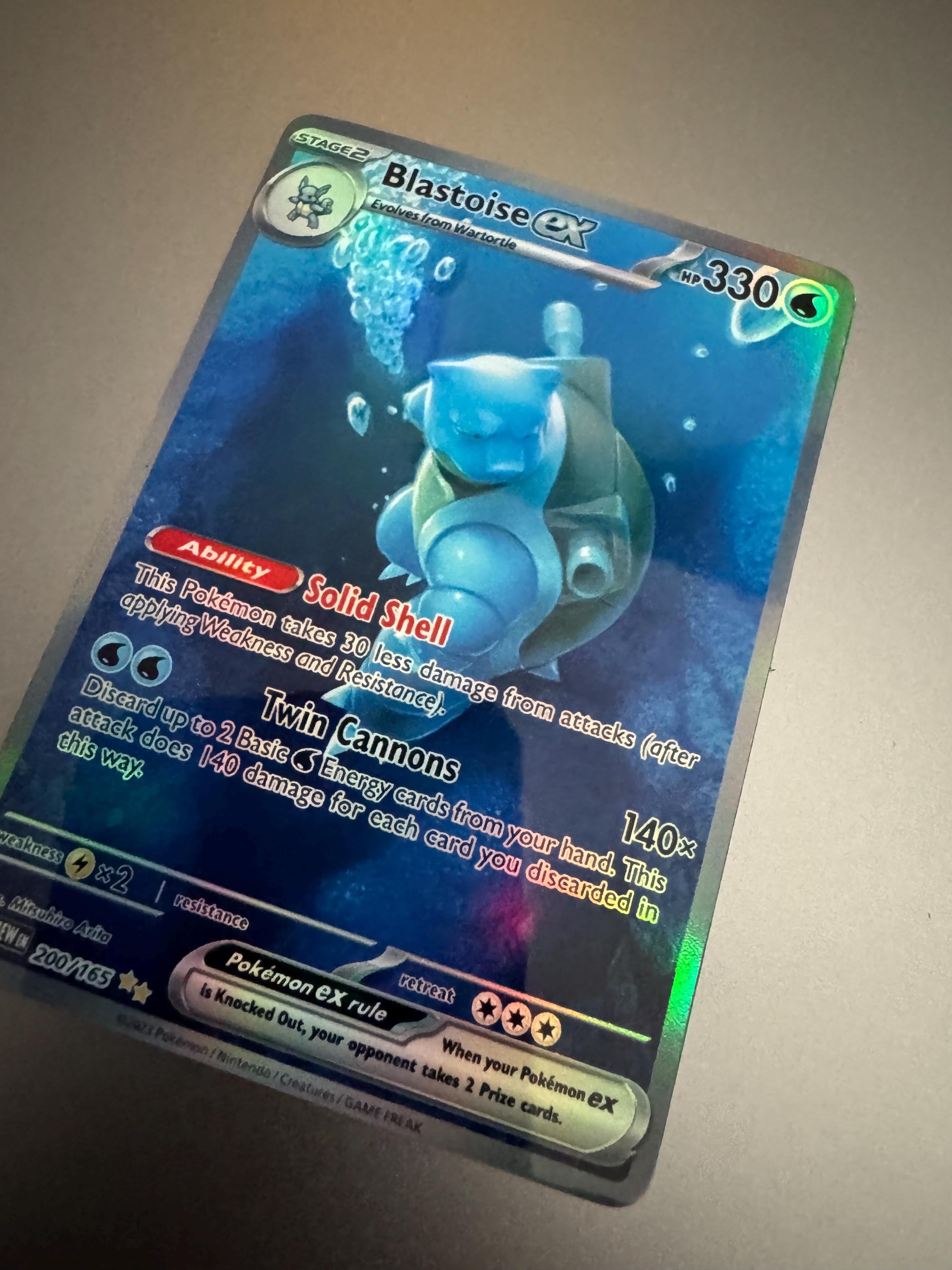 Blastoise EX SIR Pokemon Card Proxy Not Real Novelty Fanmade Scarlet ...