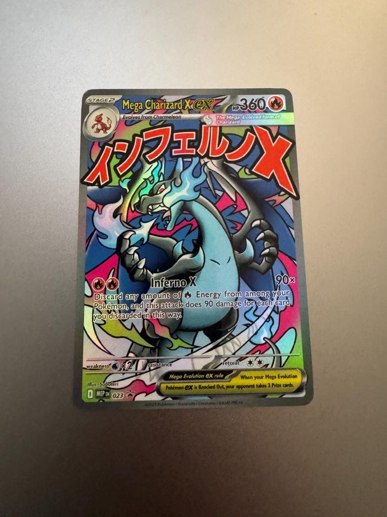 Mega Charizard X EX Promo Proxy Card Not Real UPC MEP 23 - Etsy