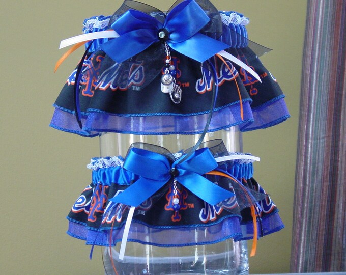 New York Mets MLB Wedding Garter Set - Etsy