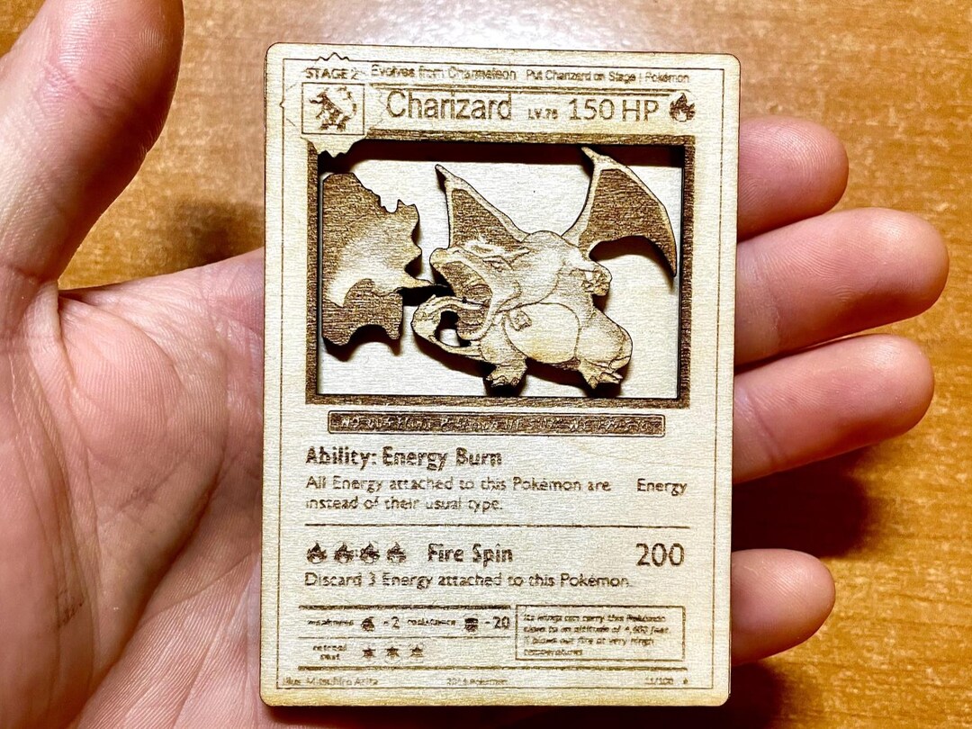 Charizard Card Desing for Laser Cutting - Digital SVG File - Perfect ...