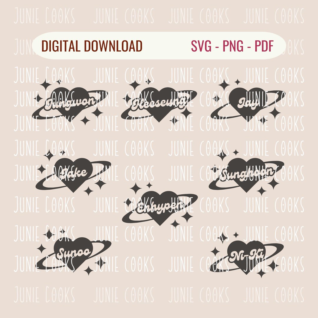 Kpop Enha Members T-shirt Sticker Decal, Enha PNG SVG, Kpop Concert ...