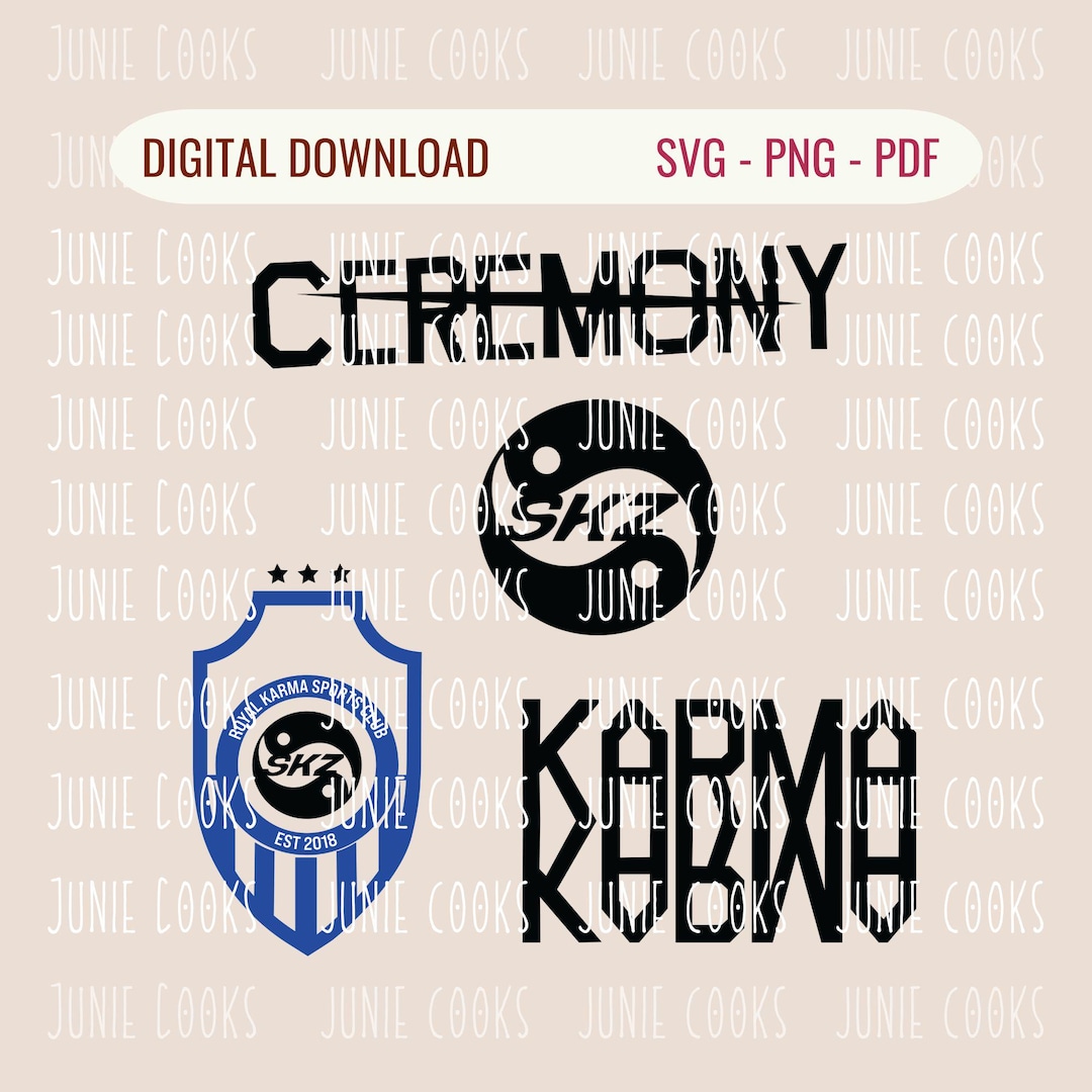 Kpop Stray Karma T-shirt Sticker Decal, Ceremony SKZ PNG Svg Bundle ...