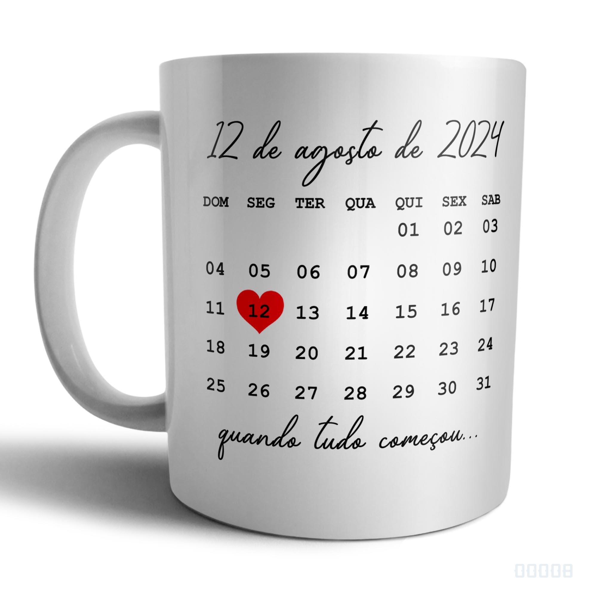 Customizable Mug Design Artwork Couples Calendar Where It All Began ...
