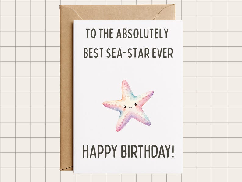Birthday Card for Sister – Cute Watercolor Birthday Greeting Card for ...