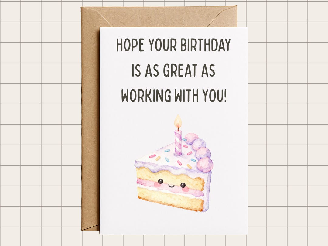 Funny Birthday Card for Coworker – Professional yet Thoughtful Work ...