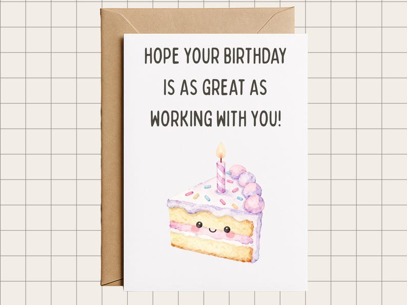 Funny Birthday Card for Coworker – Professional yet Thoughtful Work ...