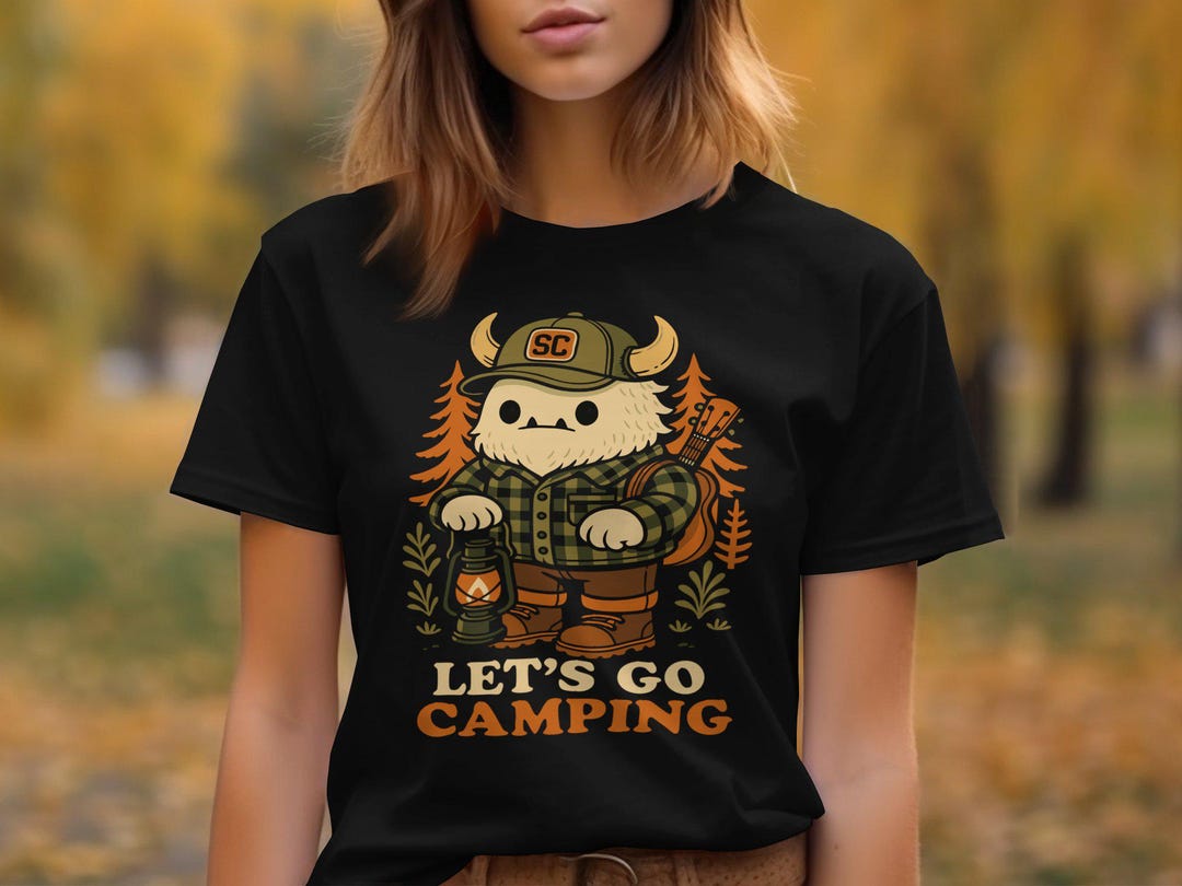 Cute Camping Yeti Adventure Outdoors Bigfoot Plaid Lantern Art - Etsy
