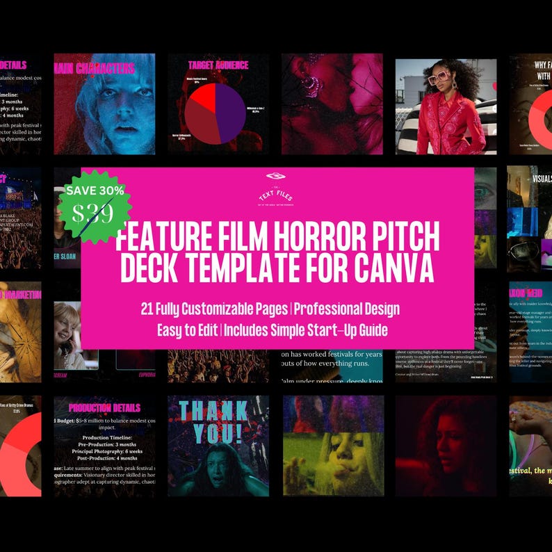 Horror Movie Pitch Deck Template | Professional Film Pitch Deck for ...