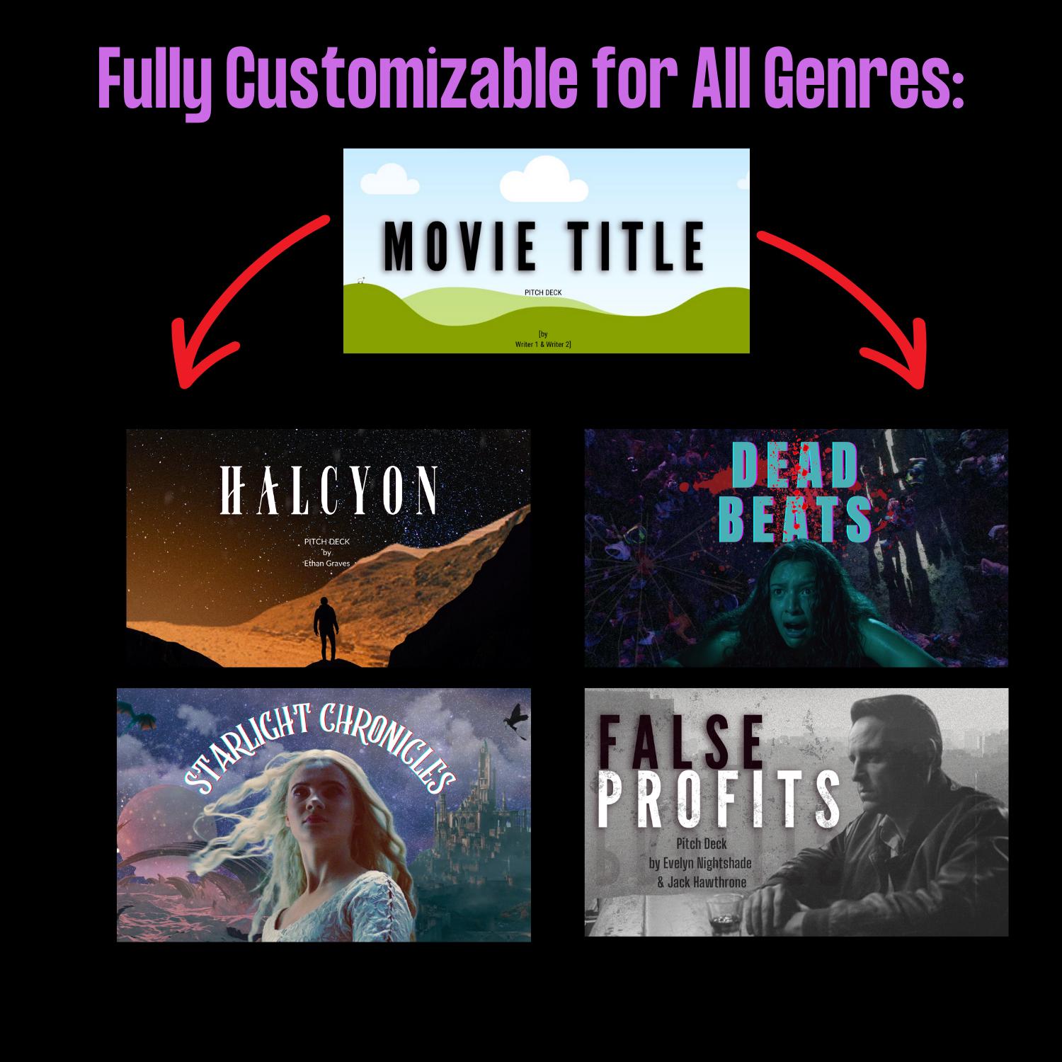 Blank Movie Pitch Deck Template for Screenwriters | 24 Editable Canva ...