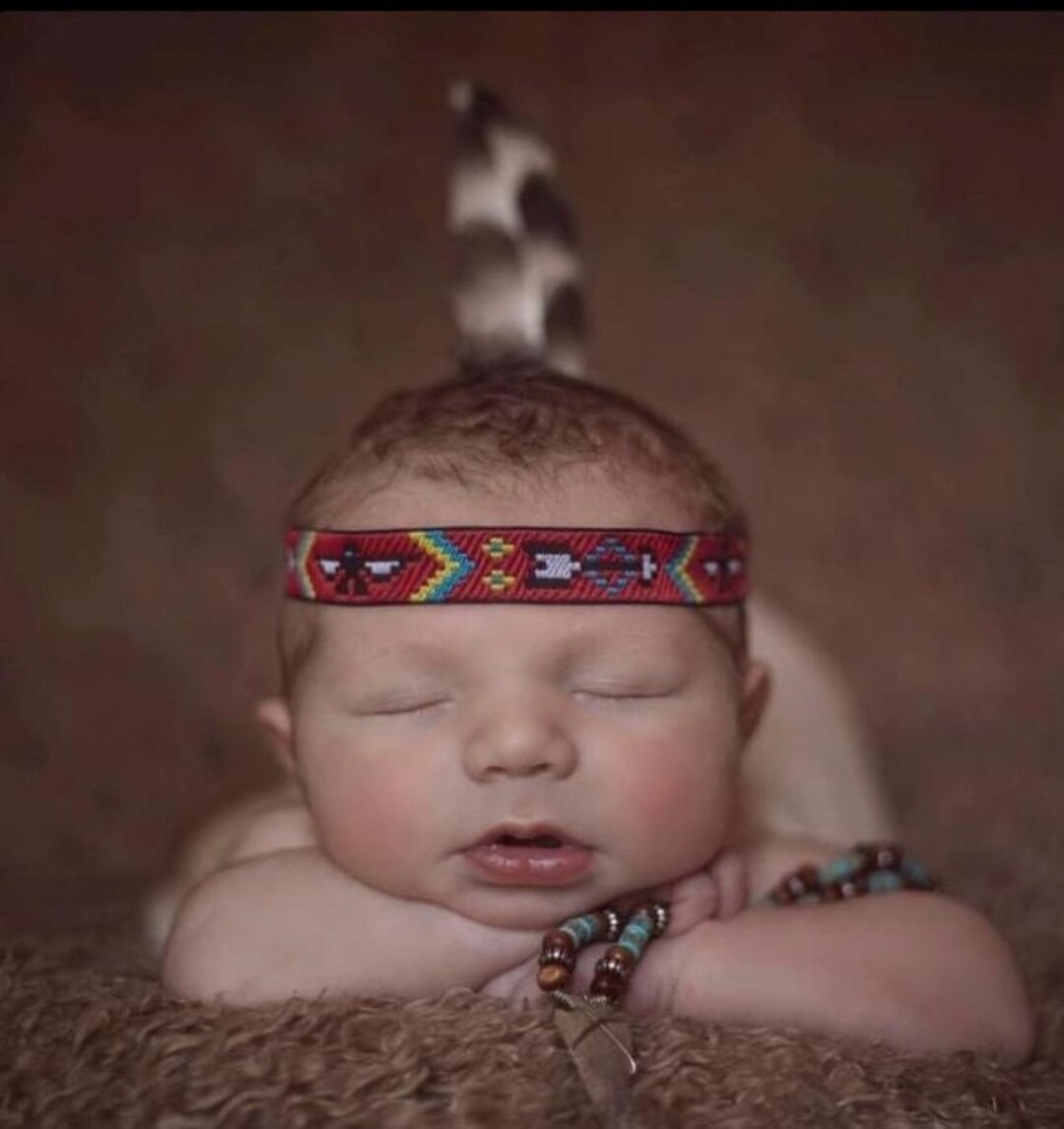 LITTLE FEATHER Native American First Nations Inspired Indian Headband ...