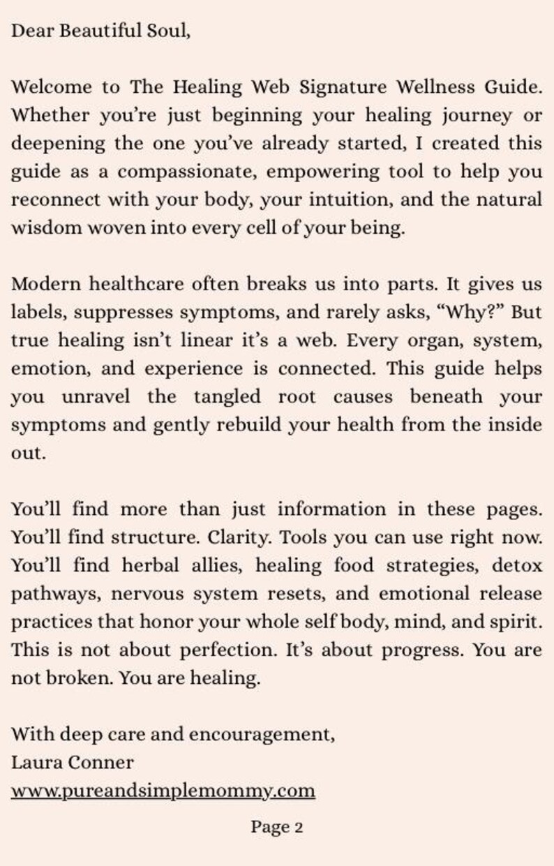 The Healing Web Signature Wellness Guide | Holistic Health PDF - Etsy ...