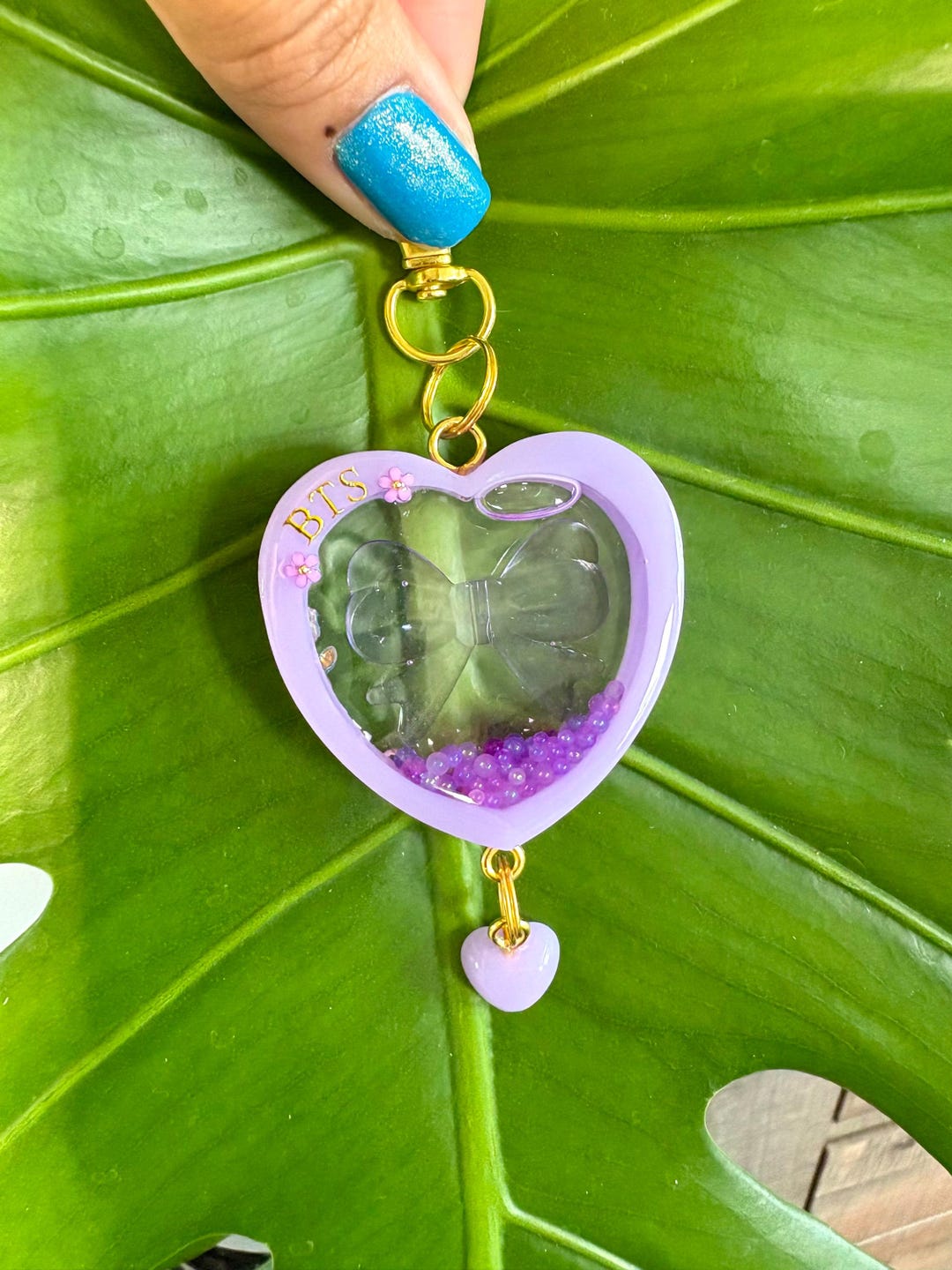 Bts Army Heart Shaker Keychain - Etsy