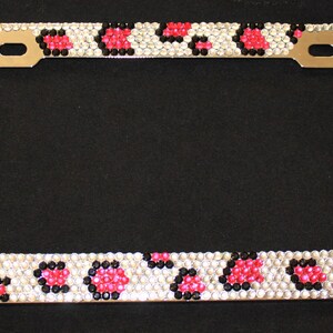 Rhinestone LEOPARD Design ~ Crystal License Plate Frame Bling Handmade ...