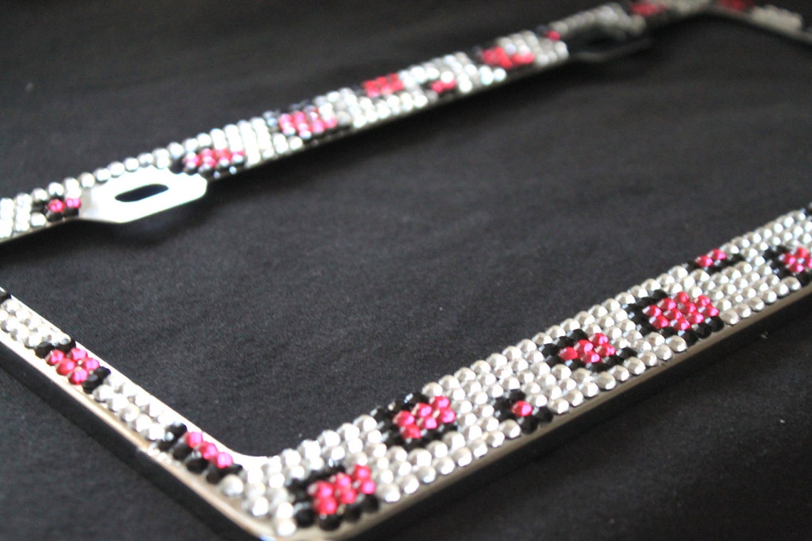 Rhinestone LEOPARD Design Crystal License Plate Frame Bling - Etsy