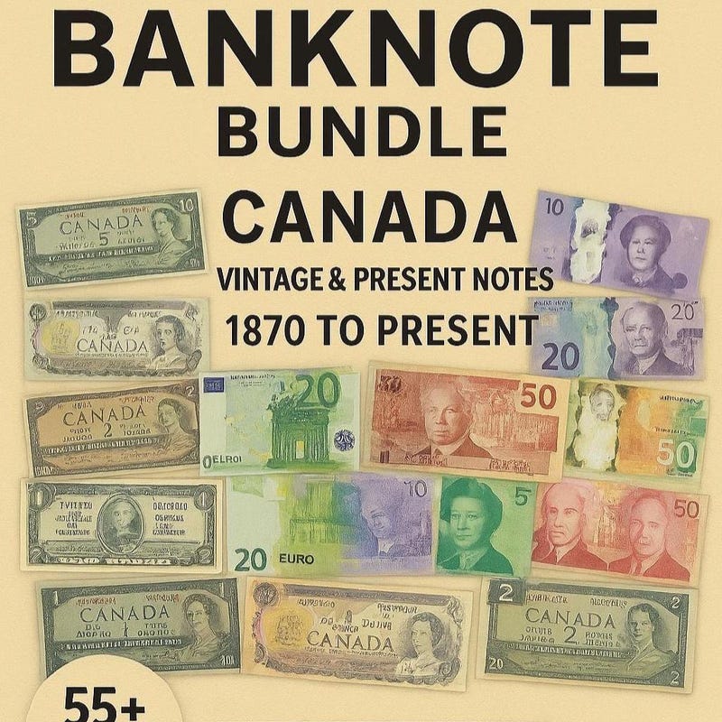 Canadian Currency Notes - Etsy UK