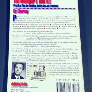 The Manager's Tool Kit Paperback Book Self Help Work Management Office ...