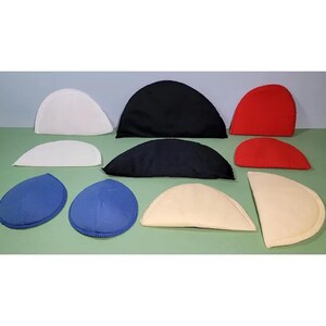 5 Pair Fabric Covered Foam Shoulder Pads Solid Color Inserts Assorted ...