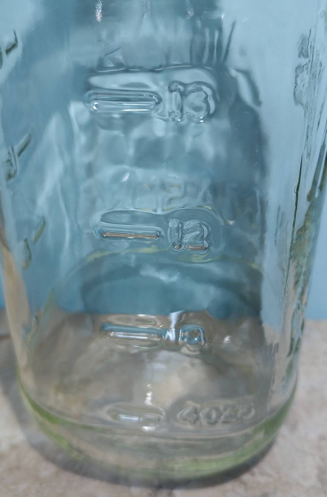 2 Matching 6.5 Tall Clear Glass Atlas Mason Jars Gold | Etsy