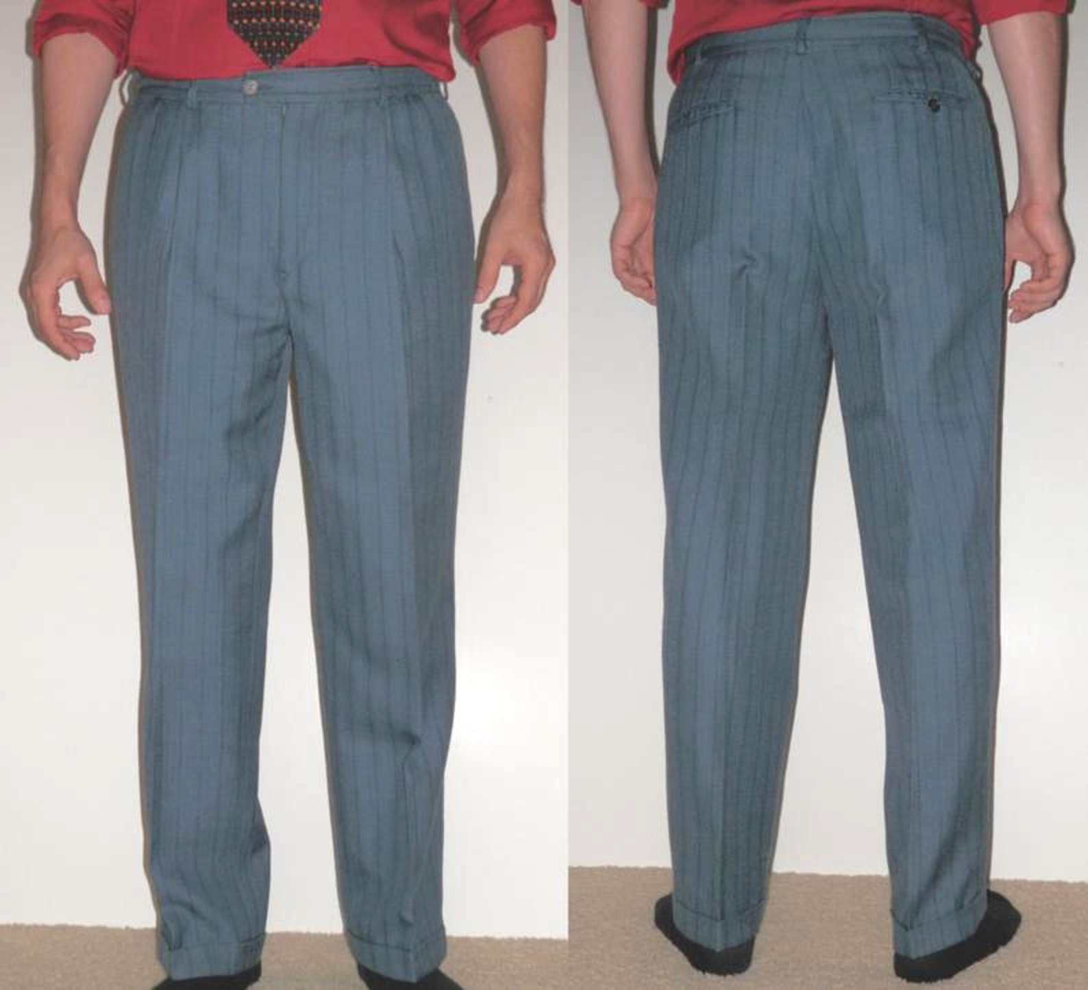 2 Pc Suit Jacket Chest 40 Trousers 36 55 Polyester & 45 Wool - Etsy