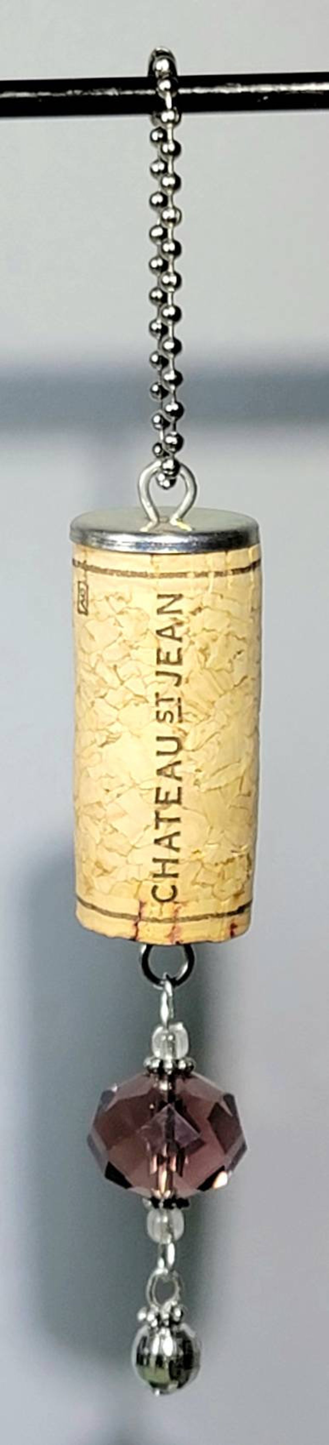 5.25 Natural Beaded Wine Cork Key Chain/fob Set Upcycled - Etsy