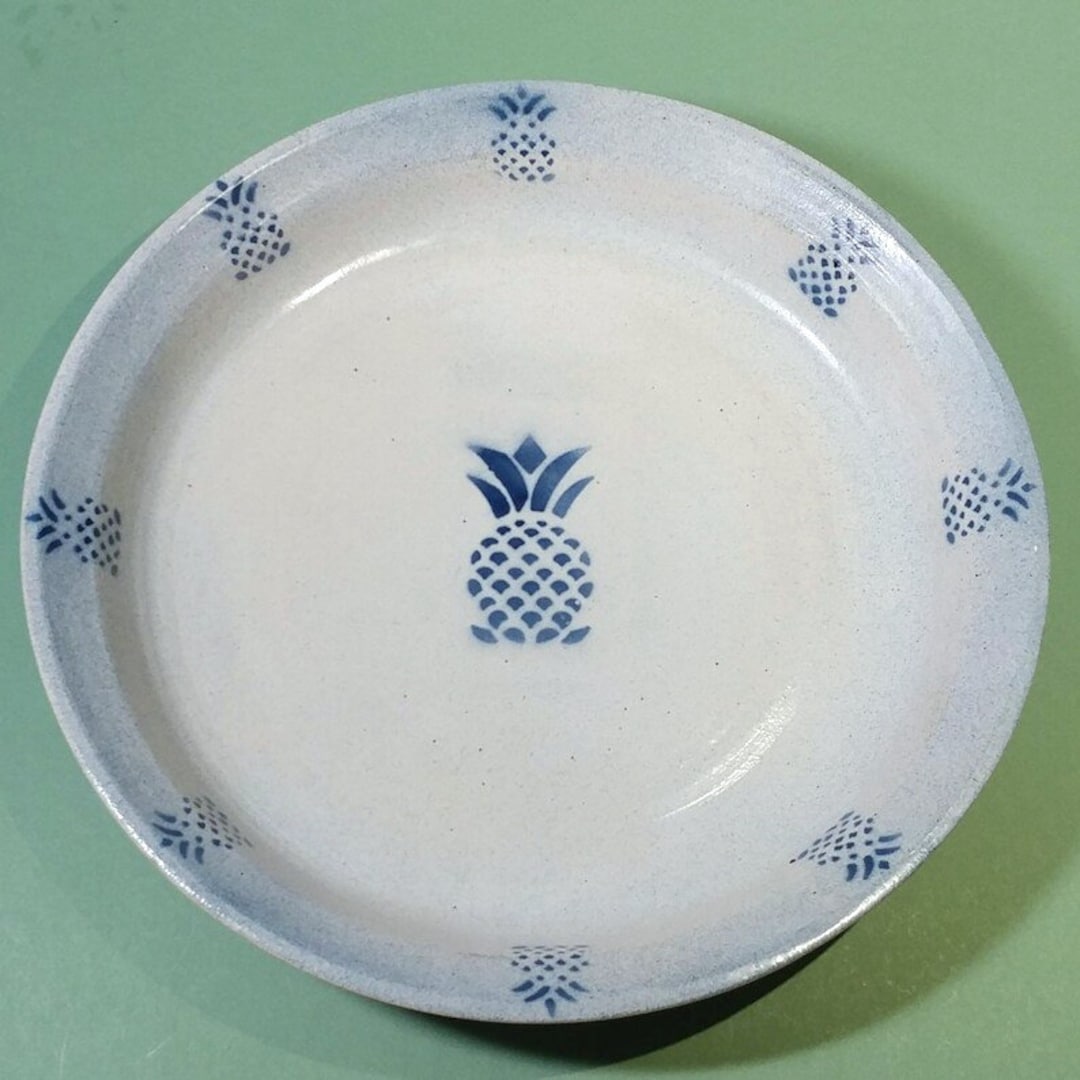 13 Large Round Weighty Stoneware Platter Cream & - Etsy