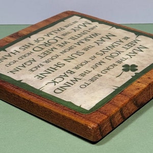 6x5.5 Irish Blessing Chestnut Stained Wood Plaque - Etsy