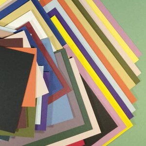 50pc Assortment Mat Board Assorted Sizes Solid Color Precut Artist ...