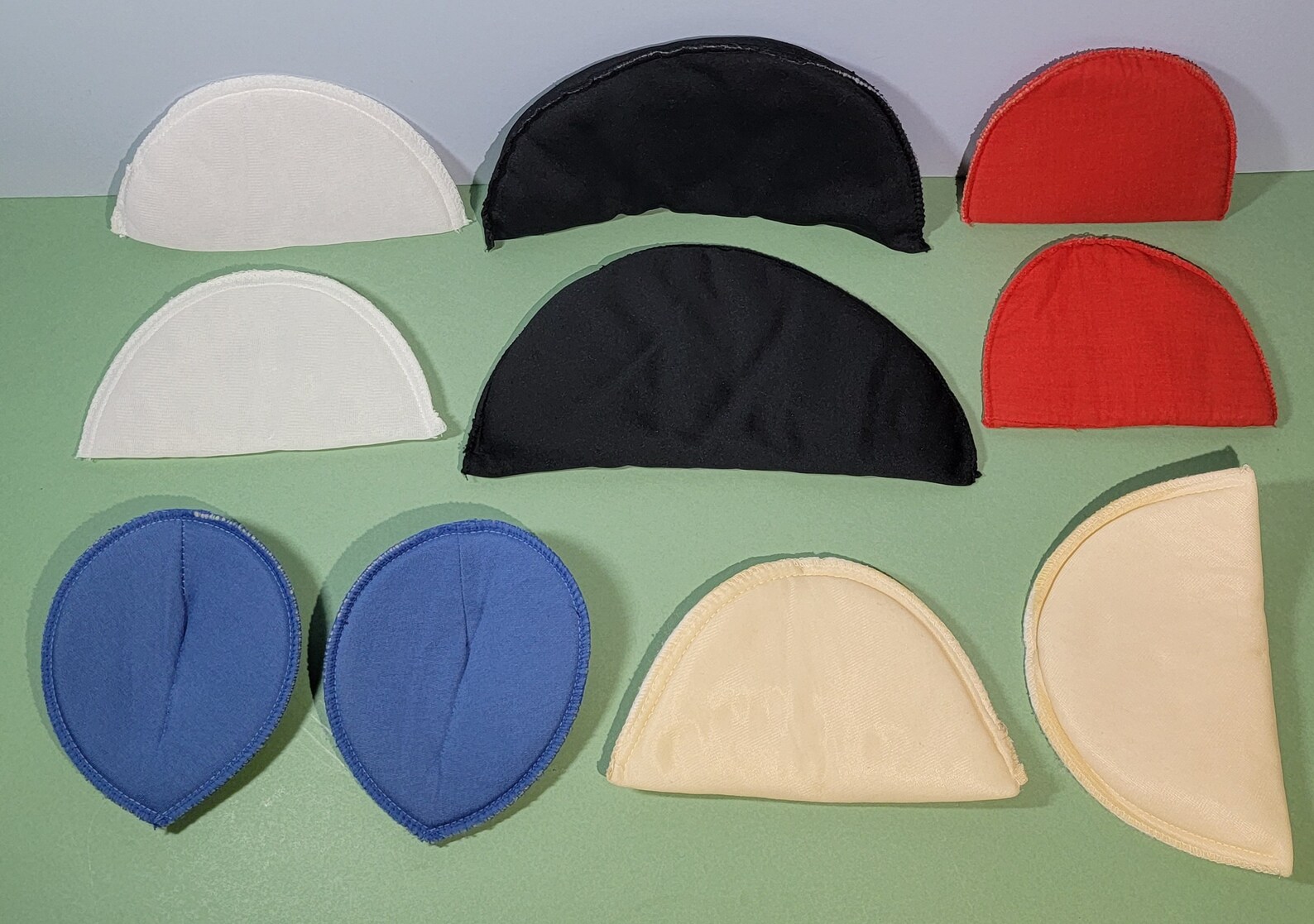 5 Pair Fabric Covered Foam Shoulder Pads Solid Color Inserts - Etsy