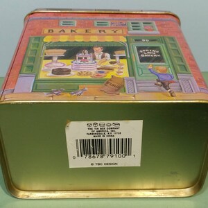 Rare 1980s Tin Canister by the Tin Box Company W/retro Bakery Store ...