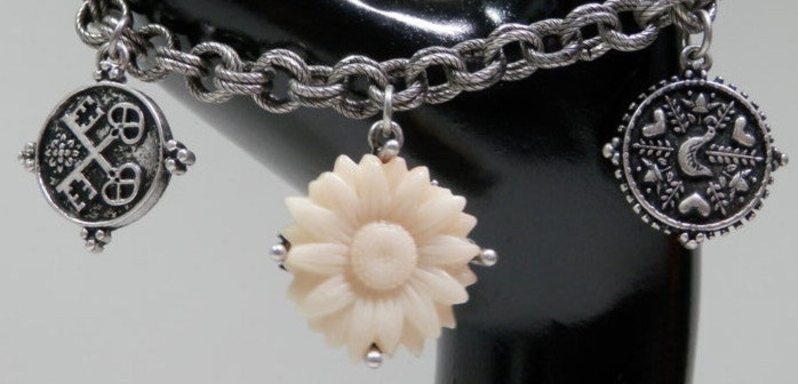 7 Bracelet Good Luck Hex Sign Three 3 Two Sided Charms - Etsy